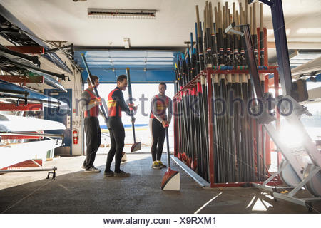 A rack of rowing oars Stock Photo: 91404941 - Alamy