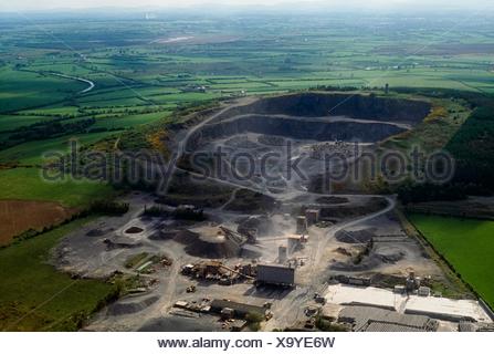 Roadstone Quarry, Hill Of Allen, County Kildare, Ireland; Aerial Of ...