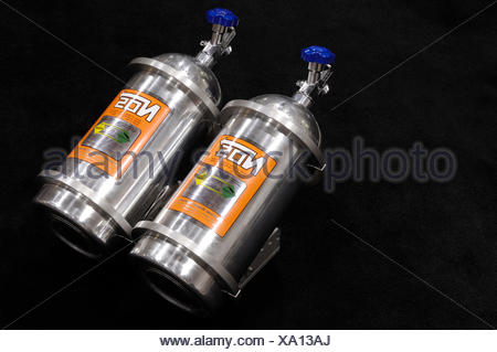 Nitrous Oxide System gas cylinder isolated on white background Stock ...