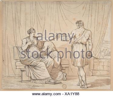 Death of a Roman Matron. Artist: Bartolomeo Pinelli (Italian, Rome 1781 ...