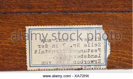 Adolf Hitler, a chair from his cell Nr. 7 in Landsberg 1923/24 Wood ...