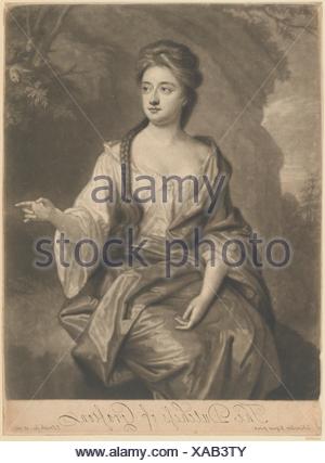 Isabella, Duchess of Grafton, 1692, Mezzotint, image: 12 3/16 x 9 3/4 Stock Photo - Alamy