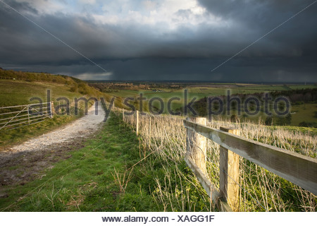View North from the Wayfarers Path from Watership Down, Kingsclere ...