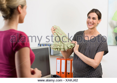 front view of pregnant woman giving birth in hospital Stock Photo ...