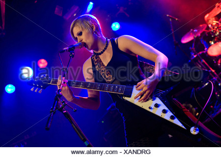 Morgan Lee Lander, singer and front woman of the Canadian female Stock ...