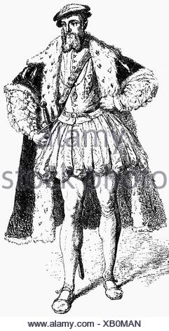 Francois de Lorraine, Duke of Guise (1519-1563) in court wear Stock ...