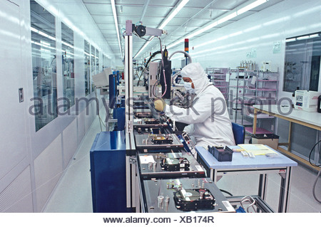 Assembling, Assembly, Clean Room, Computer, Constructing Stock Photo ...