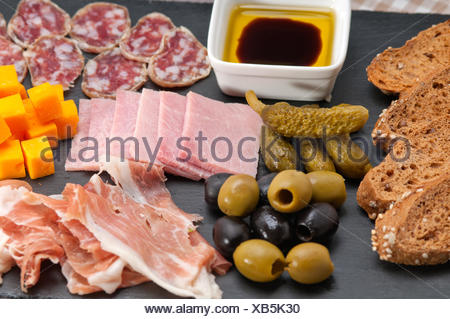 assorted fresh cold cut platter Italian appetizer Stock Photo: 53603897 ...
