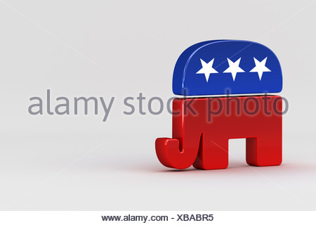 Republican elephant, mascot of the Republican Party, USA Stock Photo ...