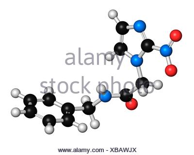 Benznidazole antiparasitic drug molecule Used in treatment of Chagas ...