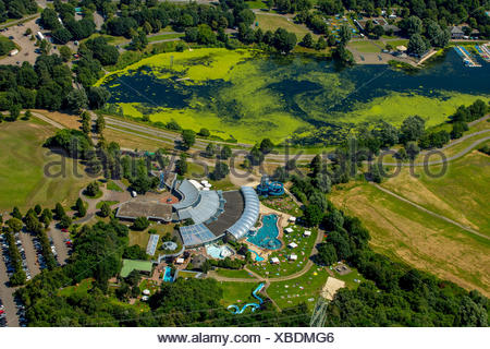 Aerial view, Freizeitbad Heveney swimming pool, Kemnader Stausee Stock ...