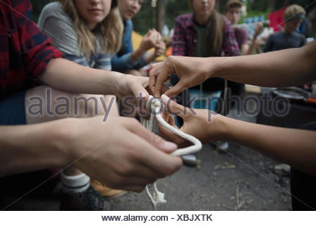 Students tying up their teacher Stock Photo: 78140129 - Alamy