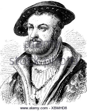 John of Leiden (1509-1536). Anabaptist leader. Portait as King of ...