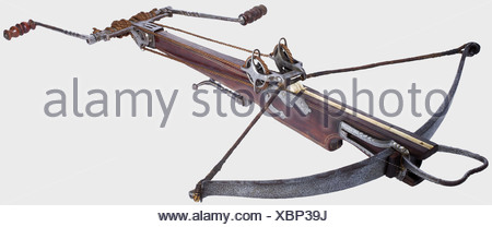 A heavy target crossbow with windlass, Flemish, first half of the Stock ...