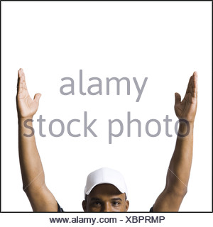 Referee touchdown signal smiling Stock Photo - Alamy