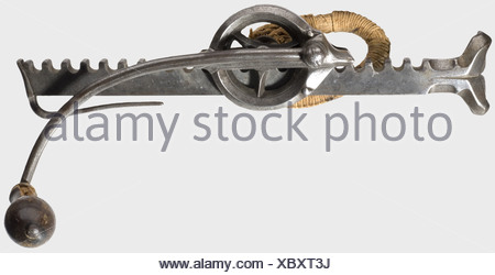 A German crossbow cranequin, 2nd half of the 16th century Forged iron ...
