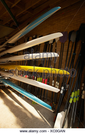 A rack of rowing oars Stock Photo: 91404941 - Alamy
