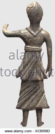 A collection of bronze Roman objects in the Rolin Museum Autun France ...