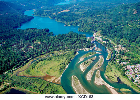 Stave Lake Dam, Canada, British Columbia, Fraser Valley Stock Photo ...
