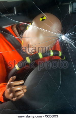 Close-up of cracked car windshield Stock Photo - Alamy