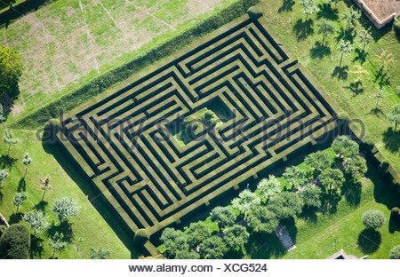 Aerial view, labyrinth, hedge maze, maze, friends and supporters of ...