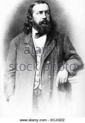 Theophile Gautier (1811-1872). French poet, dramatist, journalist Stock ...