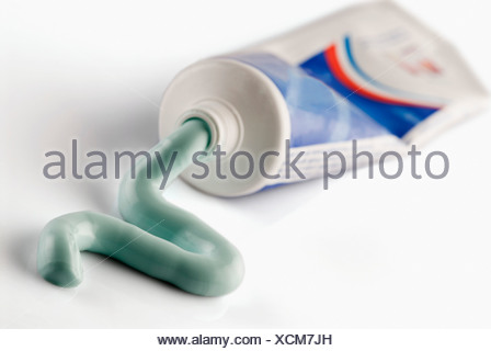 Toothpaste squeezed out from a toothpaste tube Stock Photo: 53315865 ...