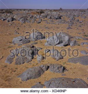 Mauritania, region Adrar, close Atar, stone desert, Africa, West Stock ...