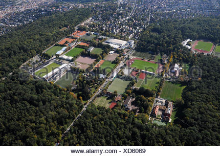 Aerial picture, Stuttgart-Degerloch, sports fields and playgrounds ...