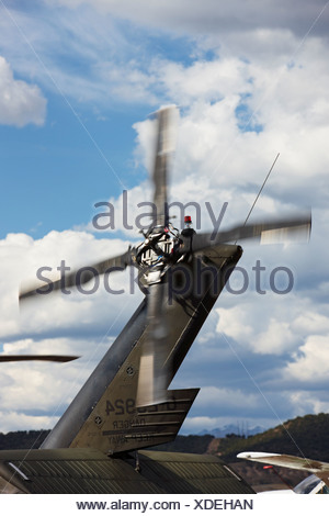 Spinning tail rotor of a Sikorsky UH-60 Blackhawk at HAATS, or High ...