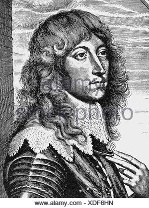 Portrait of Prince Rupert of the Rhine 1619 to 1682, a noted German ...