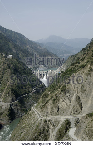 Baglihar dam on Chenab river. Known as Baglihar Hydroelectric Power ...