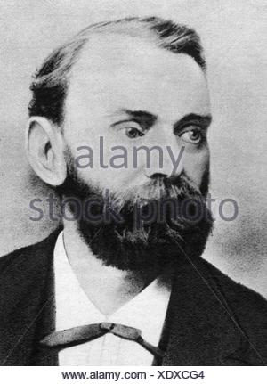 ALFRED NOBEL (1833-1896) Swedish chemist and inventor of dynamite Stock ...