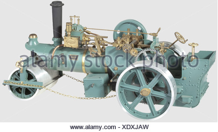 A spirit fired model single cylinder road roller, built by Regner Stock ...