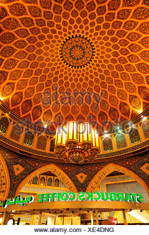 Persian ceiling, Ibn Battuta Mall, Dubai, United Arab Emirates Stock ...
