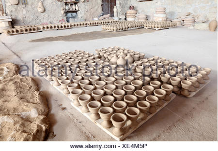 Potter in a pottery workshop. Bahrain, Middle East Stock Photo - Alamy