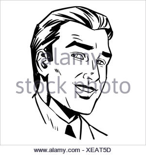 man face smiling sketch graphics Stock Vector Art & Illustration ...