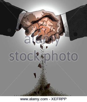 Close up illustration of hands breaking shackles over white Stock Photo ...