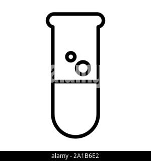 Chemische Reagenzglas Piktogramm icon. Chemisches Labor Equipment auf ...
