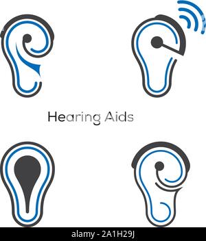 Symbol für Hörgeräte, Ohr vektorsymbol Hörgerät Ohr hören Grafiken zu ...
