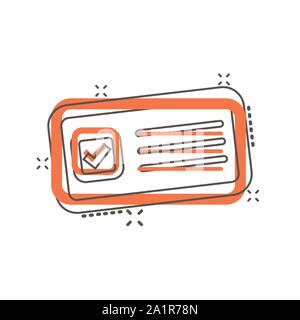 Fragebogen Symbol im Comic-stil. Online Umfrage vektor Cartoon ...