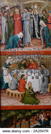 Triptychon Panel der Darstellung, die Legende der Heiligen Maria und Martha. Von der Kirche in ...