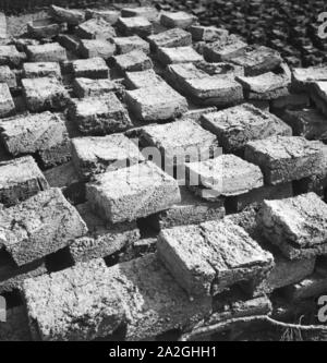 Beim Torfstich Im Teufelsmoor Nördlich von Bremen, Deutschland, 1930er ...