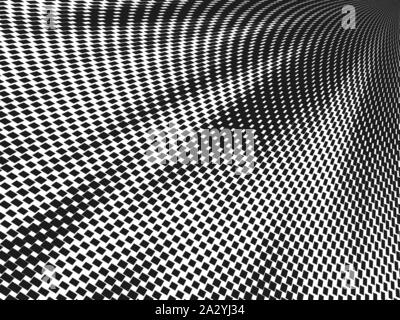 Abstrakte schwarze und weiße wellige Muster Design Hintergrund ...