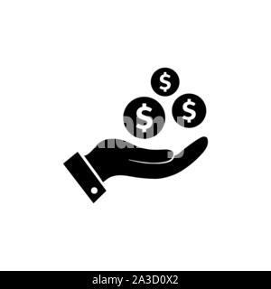 Piktogramm Geld in der hand Stock-Vektorgrafik - Alamy