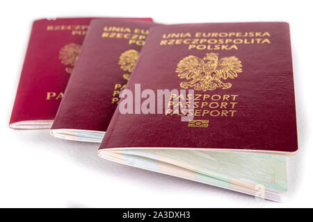 Nahaufnahme der polnischen Pass Stockfotografie - Alamy