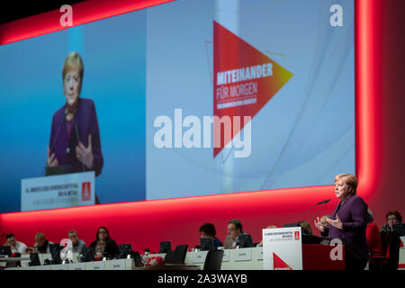 Nürnberg, Deutschland. 10 Okt, 2019. Angela Merkel (CDU), Bundeskanzler ...