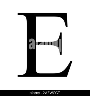 Epsilon griechischen Buchstaben Epsilon-Symbol, Symbol, schwarz ...