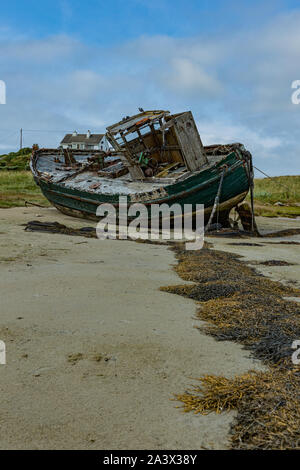 CRUIT ISLAND, DONEGAL, Irland - Sandstrand an der Atlantikküste von ...