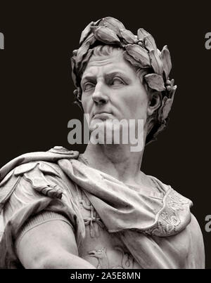 Statue von Julius Caesar von Nicolas Coustou, dem Louvre, Paris ...